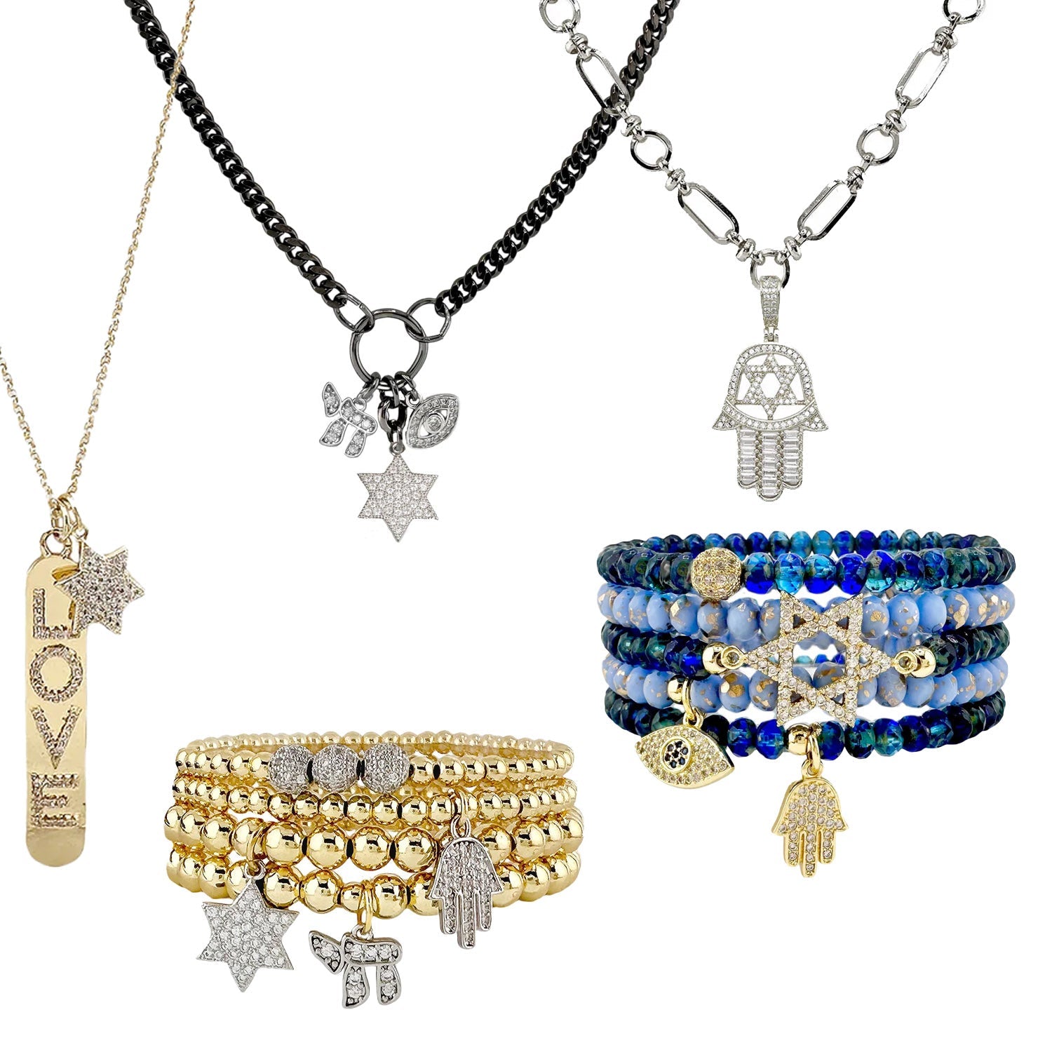Judaica Jewelry | Star of David, Hamsa & Chai Designs – Love, Lisa