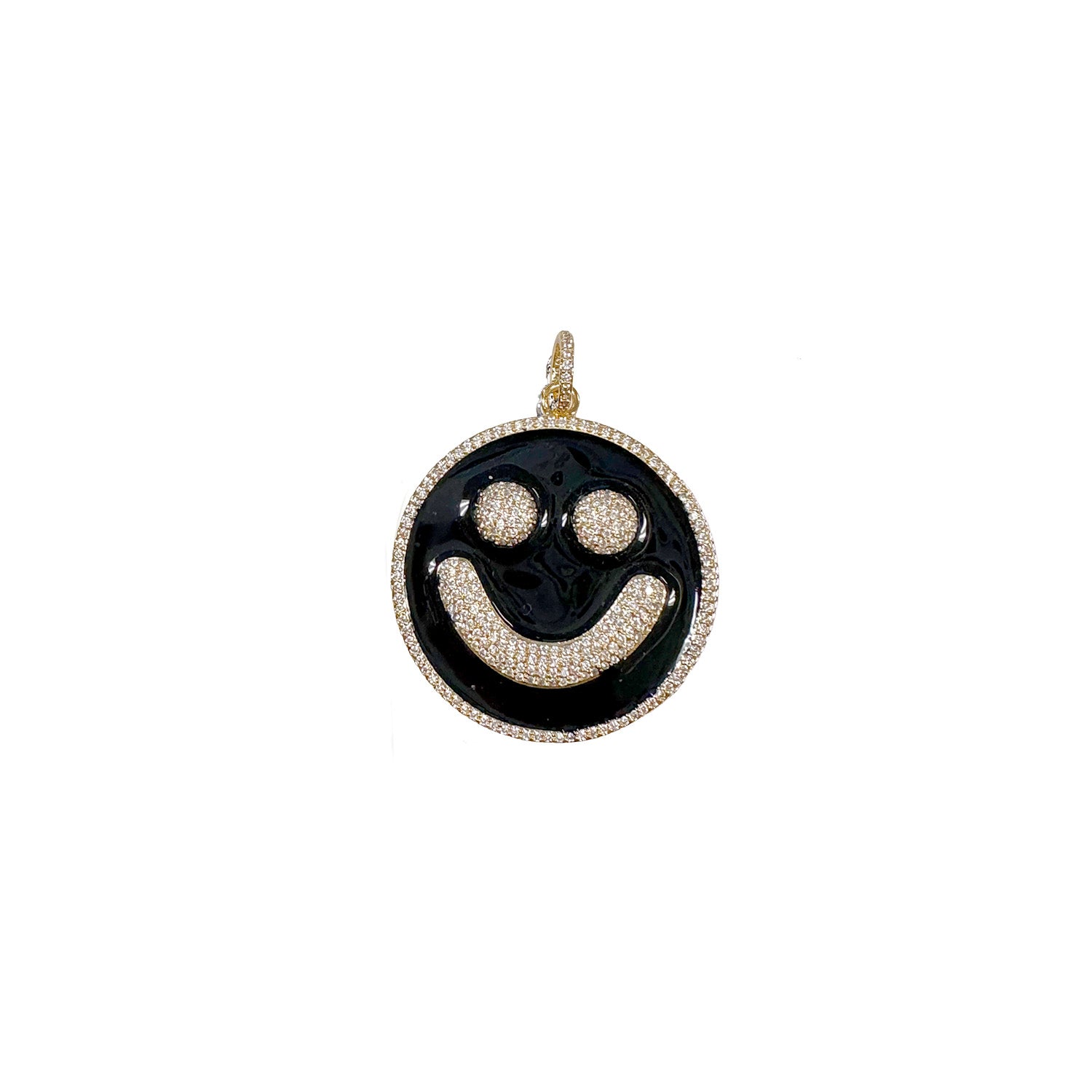 Smile Enamel Charm – Joyful Crystal Smiley Pendant | Love, Lisa